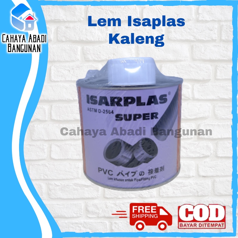 Jual LEM PVC ISARPLAS KALENG 400 GRAM / LEM PIPA KALENG 400 GR KUAS | Shopee Indonesia