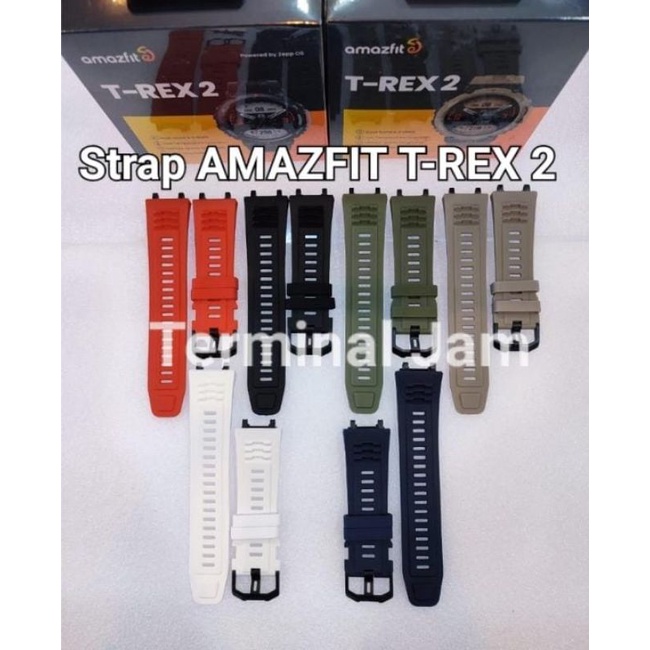 Jual STRAP AMAZFIT TREX 2 / T REX 2 TALI JAM RUBBER SILIKON PREMIUM ...