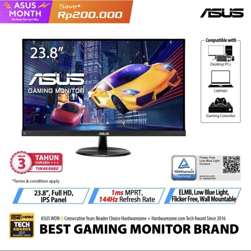 Jual ASUS VP249QGR Gaming Monitor | Shopee Indonesia