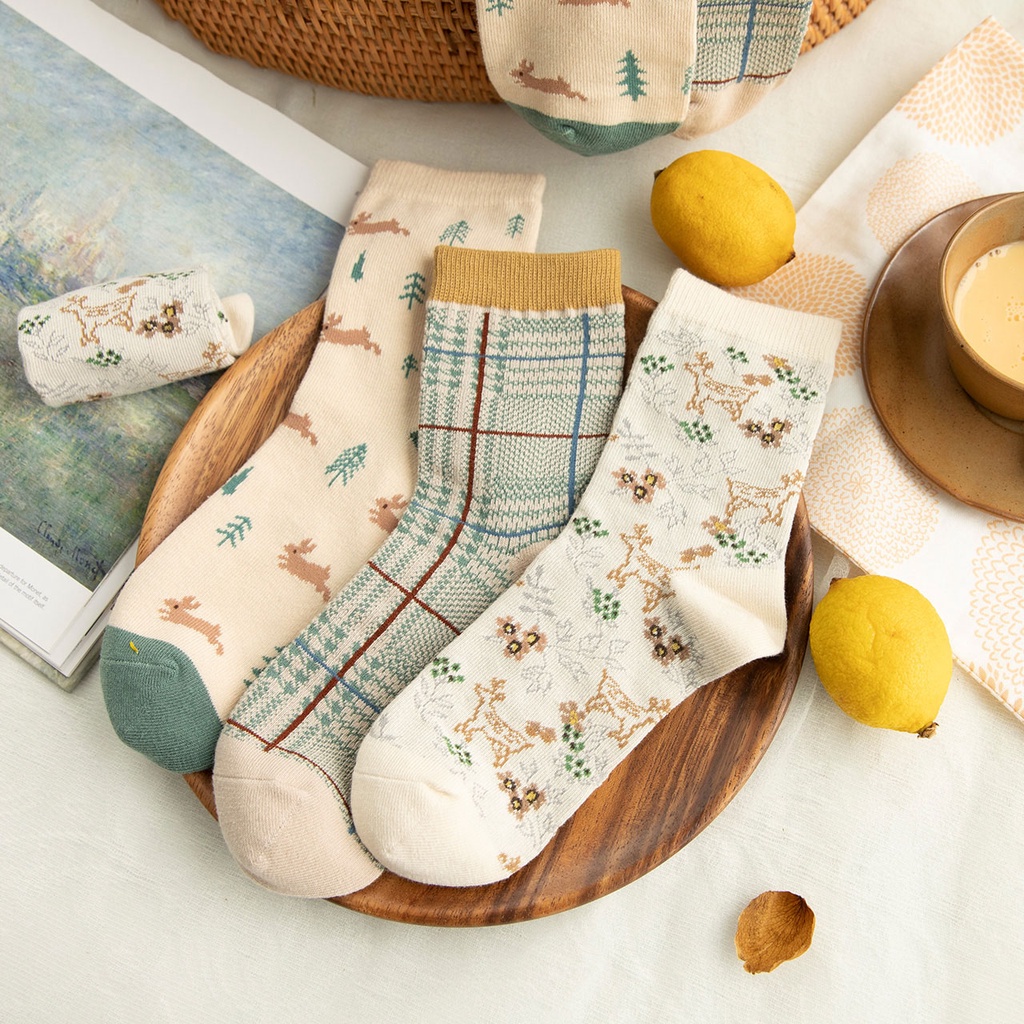 Jual [Treasure Hunt] Wonderland Socks Kaus Kaki Natal Motif Lucu Print ...