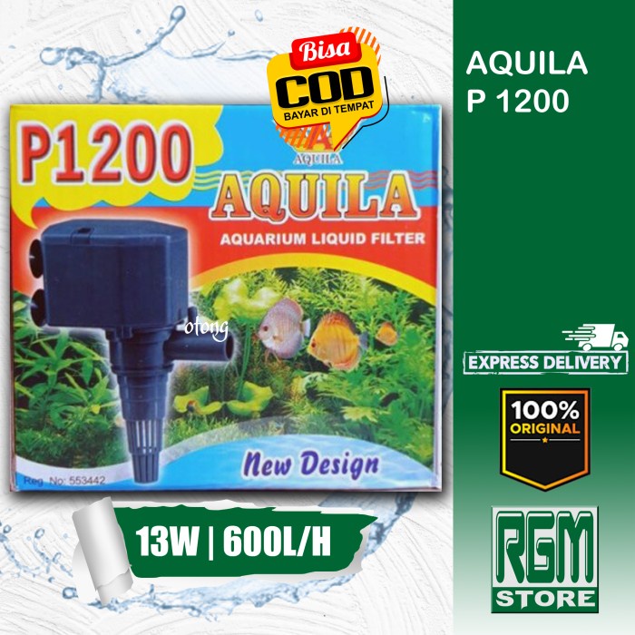 Jual Aquaka Aquila P1200 P - 1200 Power Head Mesin Pompa Celup Aquarium ...
