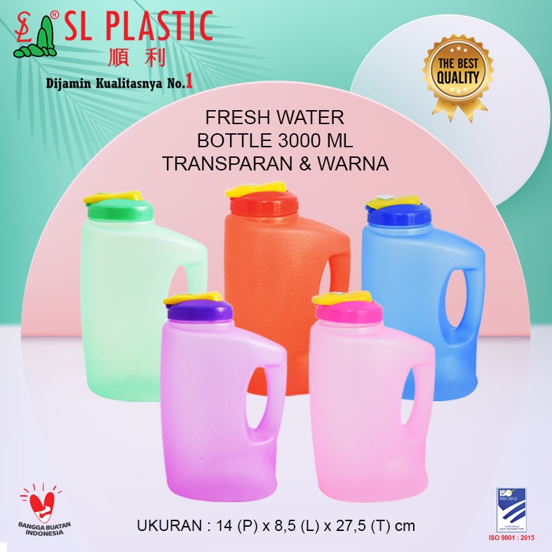 Jual Botol Air Minum / Teko Air Fresh Water Bottle 3000 ml SL PLASTIC ...