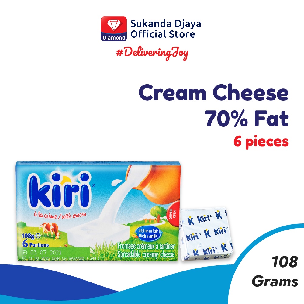 Jual Kiri Keju Cream Cheese 70% Fat - 6 porsi 108 gr | Shopee Indonesia