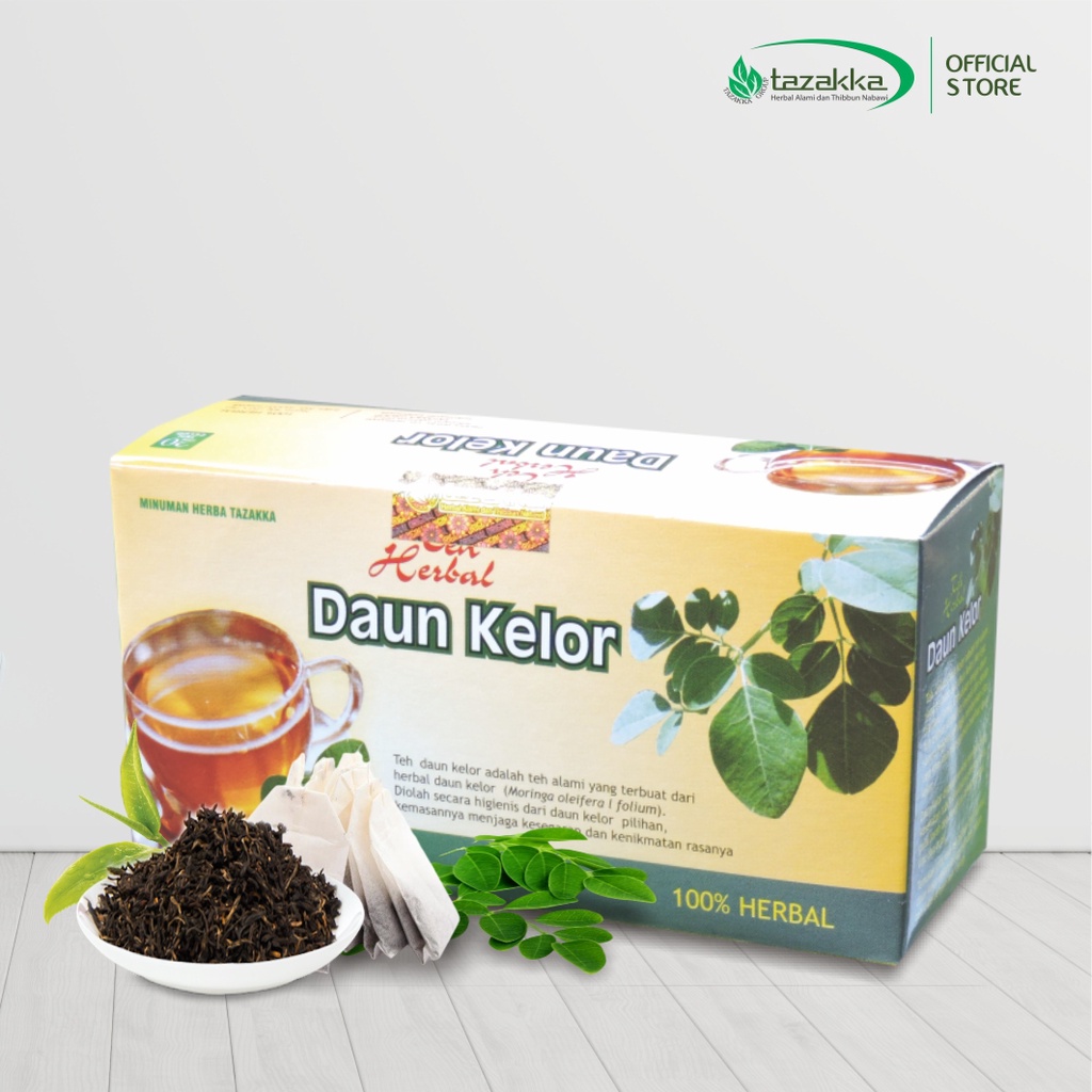Jual Teh Daun Kelor Tazakka Minuman Herbal Celup Isi 20 Kantong Sachet Box Herbs Tea Nyeri Sendi ...