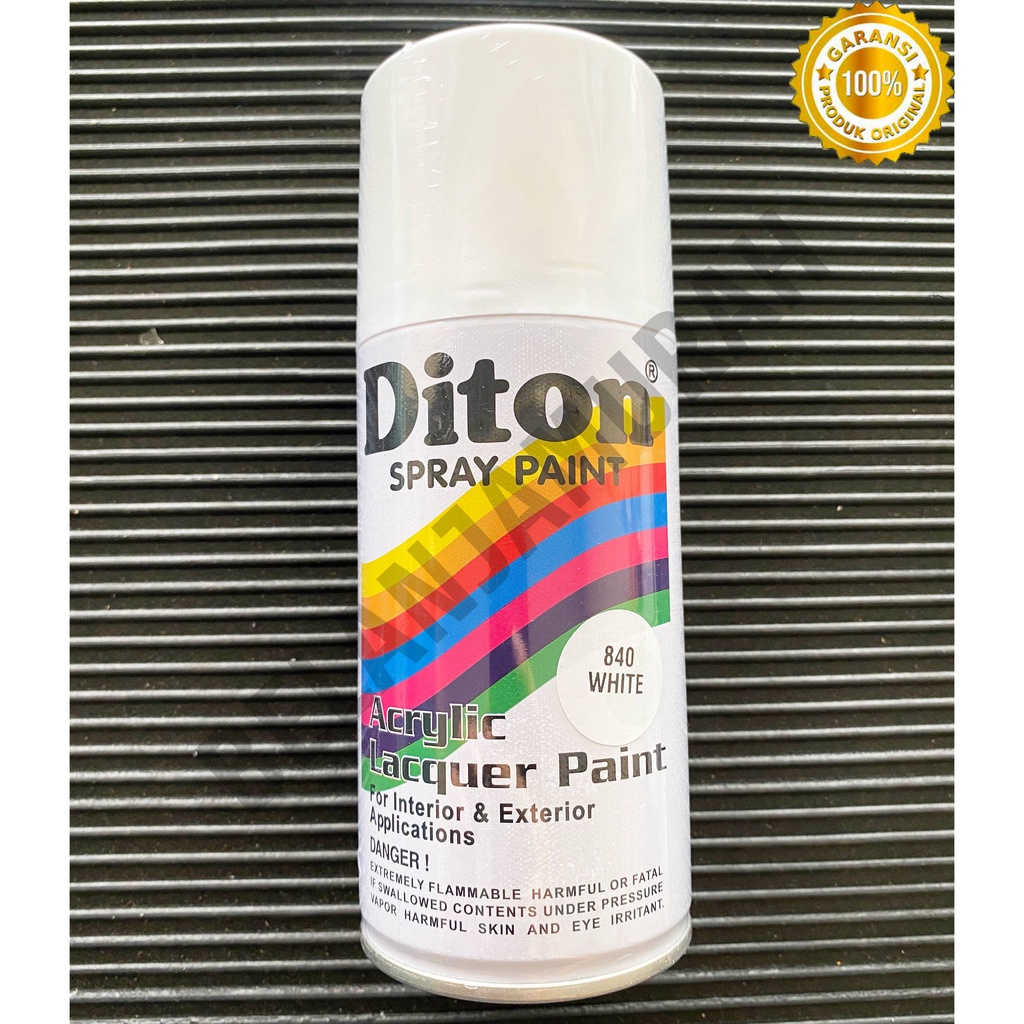 Jual Cat Semprot / Spray Paint / Pilok Diton White Putih mengkilat / mengkilap 840 300cc ...