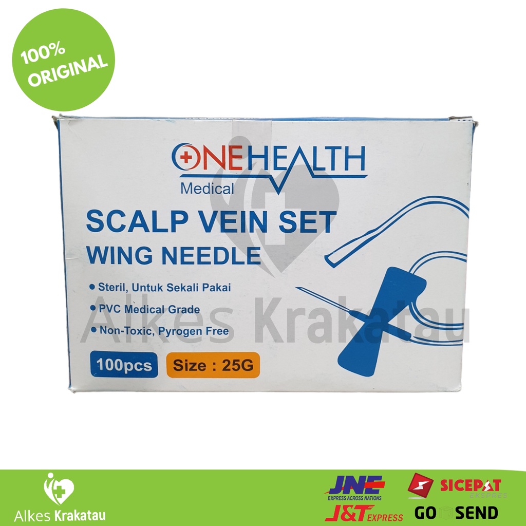 Jual Wing Needle 23G / 25G / 27G OneHealth / Scalp Vein Set One Health | Shopee Indonesia