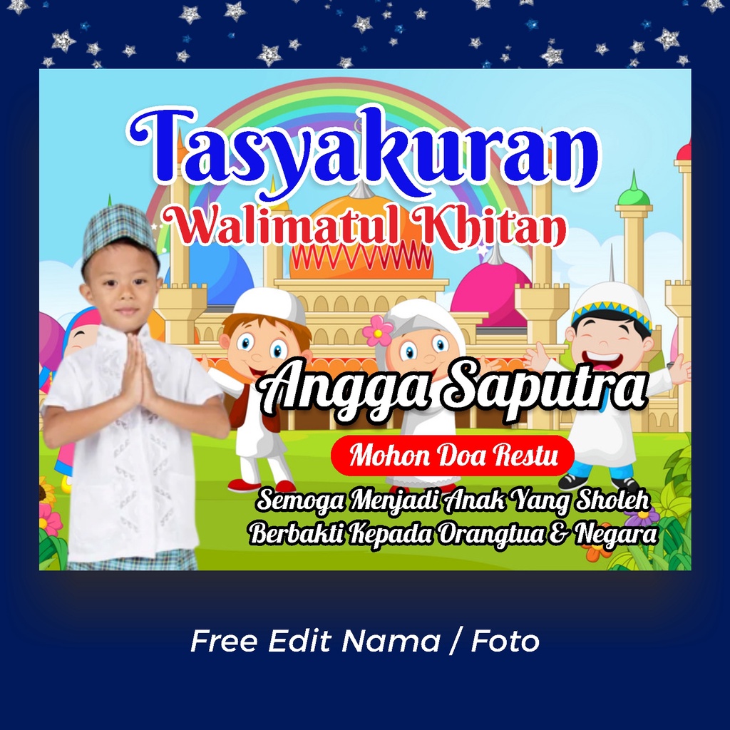 Jual Spanduk / Banner Walimatul Khitan Sunatan | Shopee Indonesia