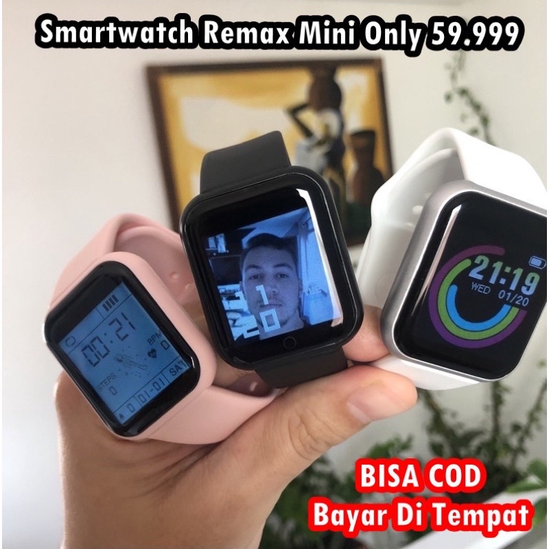 Jual (BISA COD) SMARTWATCH Y68 REMAX MINI BISA CUSTOM WALLPAPER DAN MENERIMA NOTIFIKASI SOSMED ...
