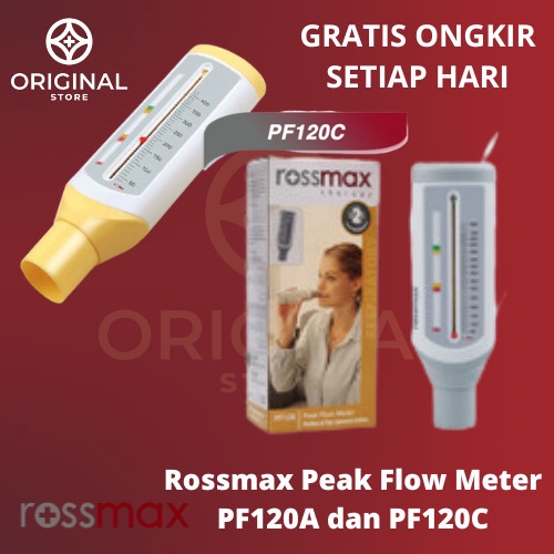 Jual Rossmax Peak Flow Meter PF120A PF120C Alat Cek Asma Spirometer ...