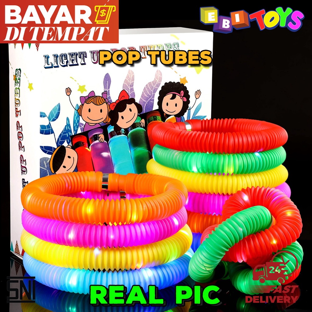 Jual Mainan Pipa Selang Lampu LED Light Up Pop Pipes Light Up Pop Tubes ...