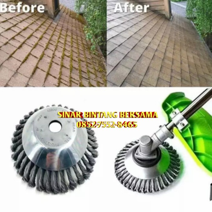 Jual Pisau Sabit Mata Pisau Potong Rumput Model Sikat Kawat Baja Ukuran ...