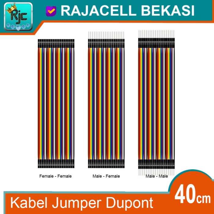 Jual Kabel Jumper Dupont Pelangi 40cm Male Female Header Cable Pin ...