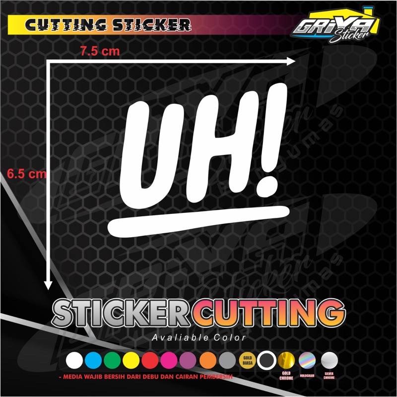 Jual Stiker UH! Sticker cutting UH ! viral | Shopee Indonesia