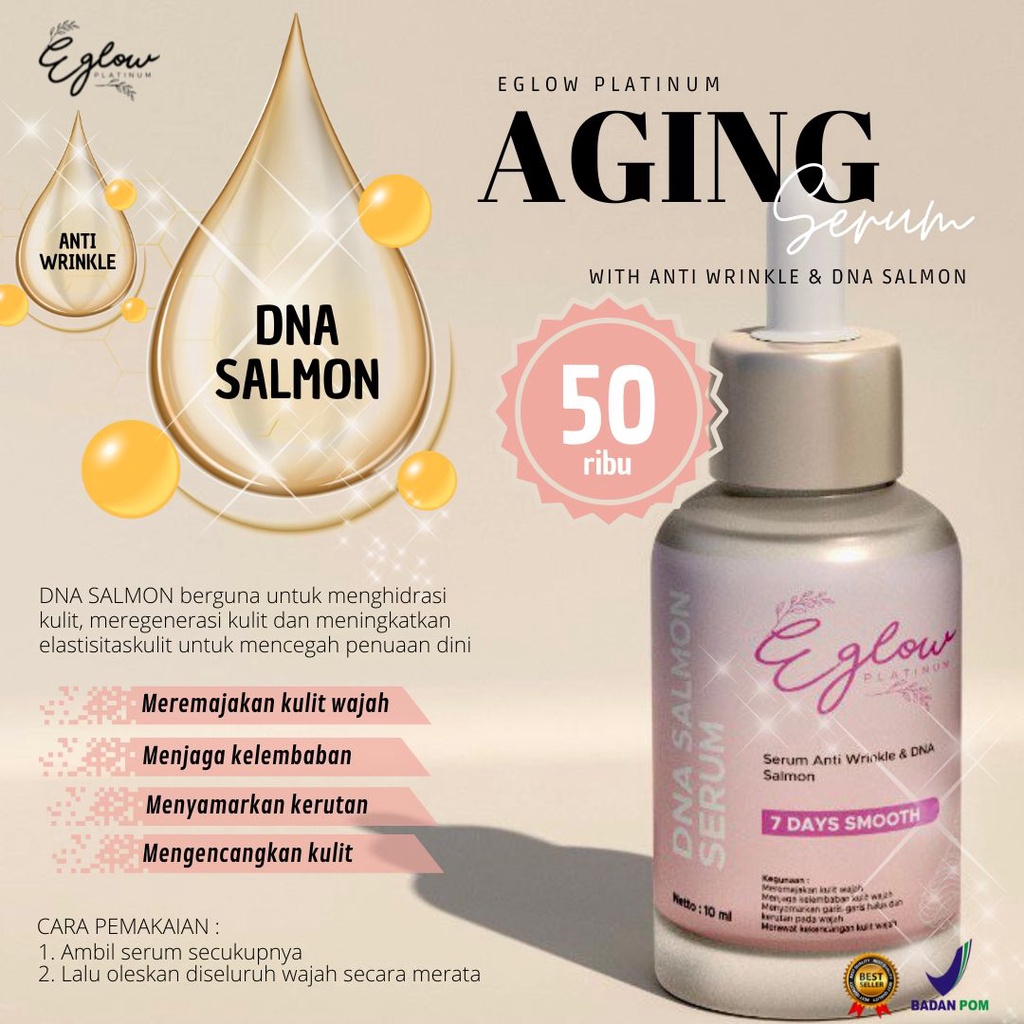 Jual Eglow Platinum - Aging Serum With Anti Crinkle and DNA Salmon ...