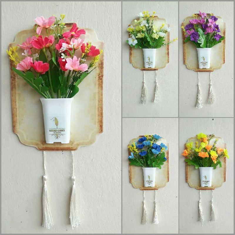 Jual Aster Artificial 20x15 Pot Papan Tempel Hiasan Dinding 3d Bunga ...