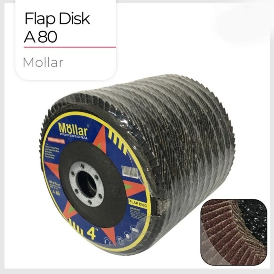 Jual MOLLAR FLAP DISC 4" AMPLAS TUMPUK 4 INCH MATA GERINDA SUSUN ...