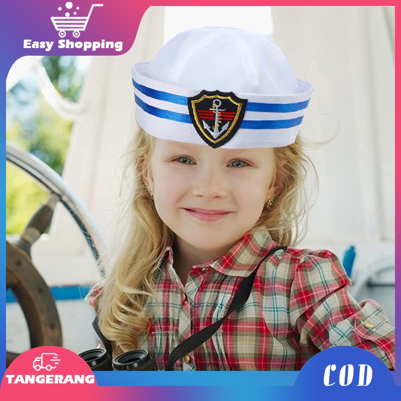 Jual Topi Sailor/Topi Pelaut/Sailor Hat/Topi Kapten Navy Pelaut Cosplay ...