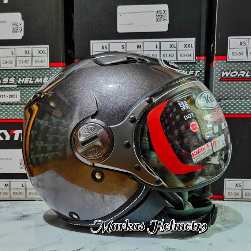 Jual Helm half face Kyt Elsico Solid Original | Shopee Indonesia