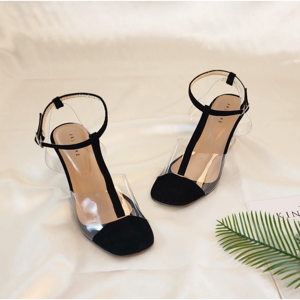 Jual Arlaine - Santana High Heels Wanita / Heels Kaca / Sandals Heels ...
