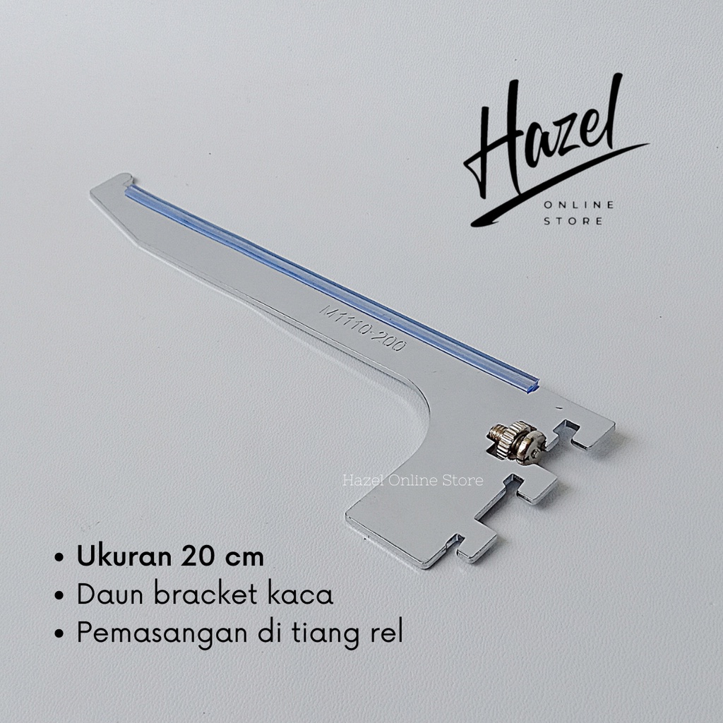 Jual Daun Bracket Kaca 20 Cm Siku Besi Penyangga Ambalan Rak Dinding ...