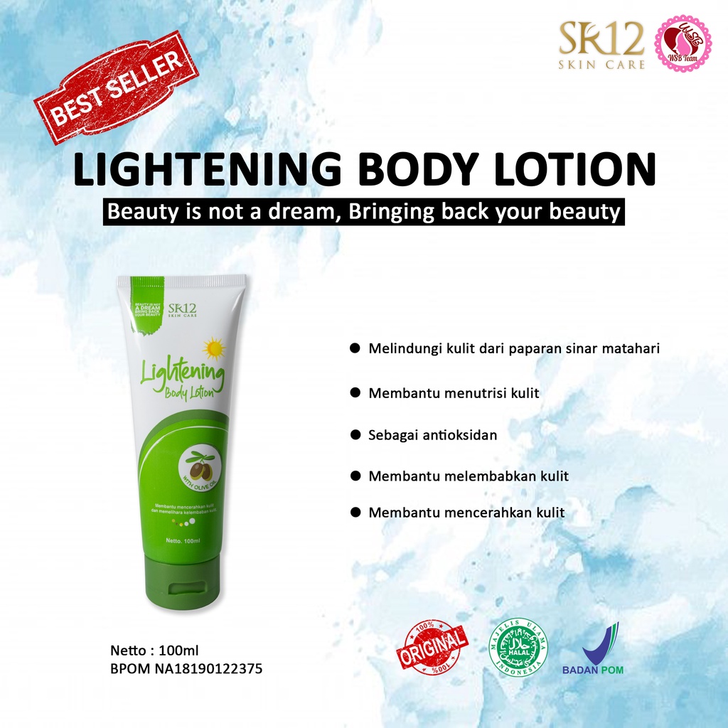 Jual LIGHTENING BODY LOTION WITH SPF/WHITENING NIGHT BODY LOTION SR12 ...