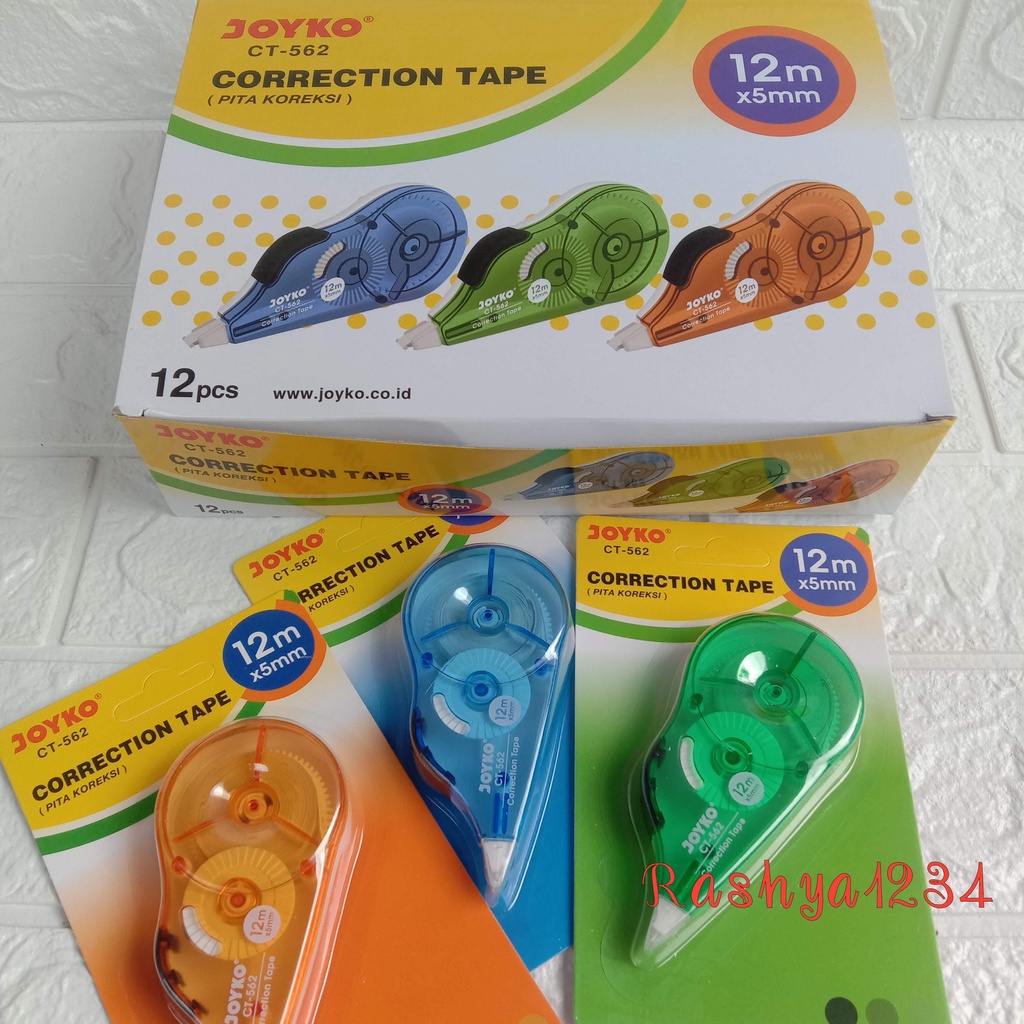 Jual Correction Tape Tipe x Pita Koreksi Joyko CT - 562 Murah 12m ...