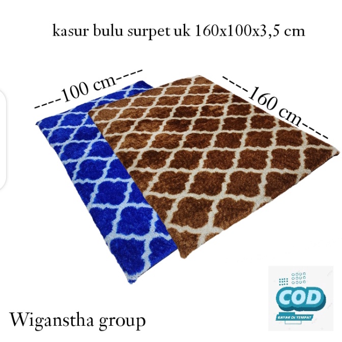 Jual SURPET BULU MOTIF BATIK UK 160X100X3,5CM/KASUR BULU RASFUR MOTIF ...