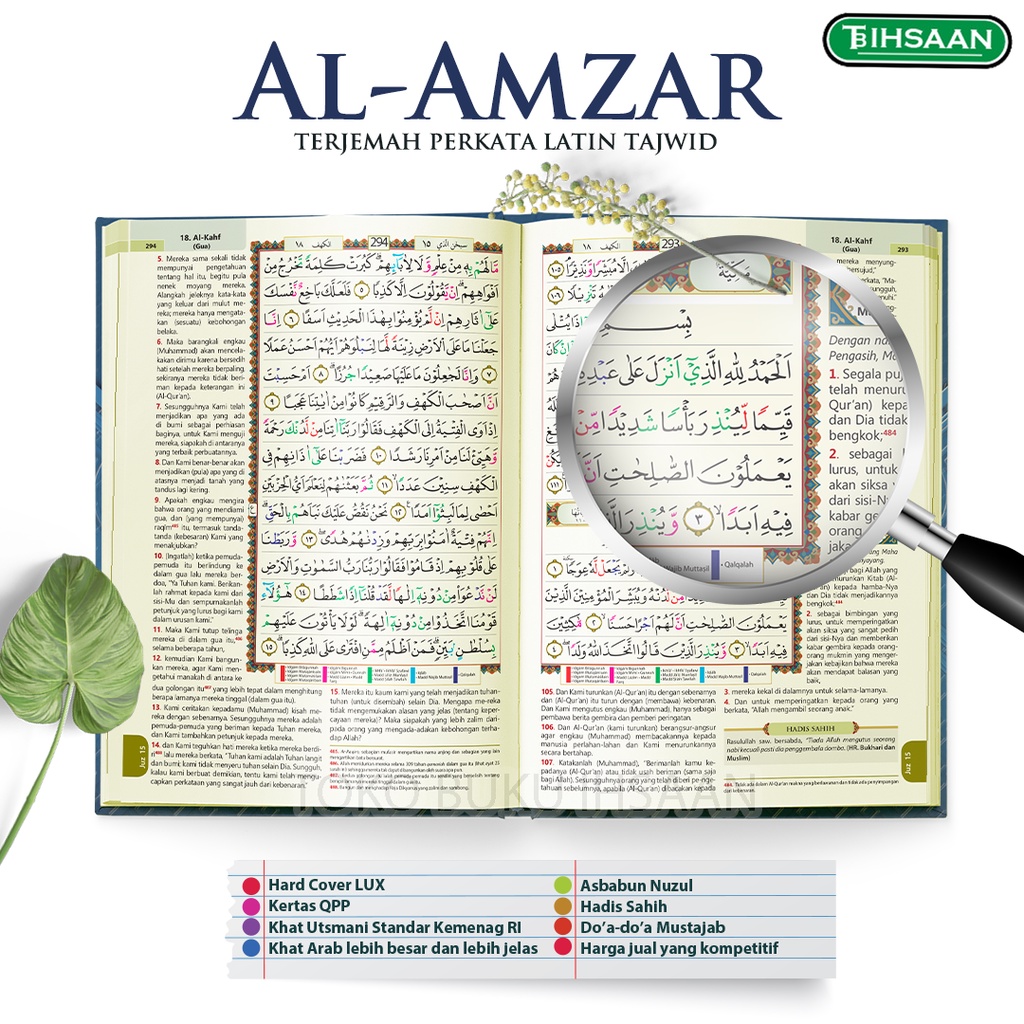 Jual Alquran A5 Terjemah Perkata Latin dan Tajwid Warna Al Amzar Ukuran Cahaya Quran | Shopee ...