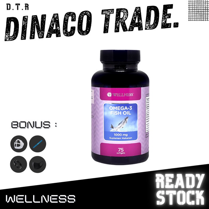 Jual Wellness Omega 3 Fish Oil 75 Softgel 1000 Mg | Shopee Indonesia