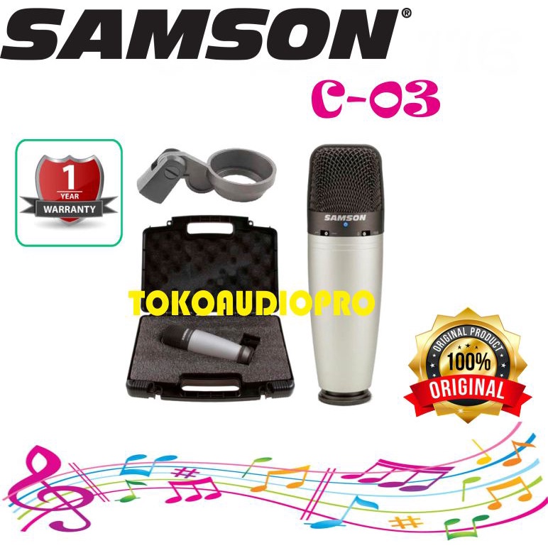 Jual Mic Samson C03 Multi Pattern Condenser Microphone Samson C-03 ...