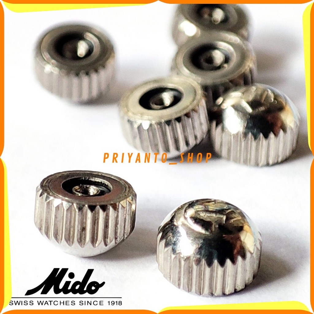 Jual Knop kenop putaran jam tangan Mido 4.5mm Crown Mido Commander ...