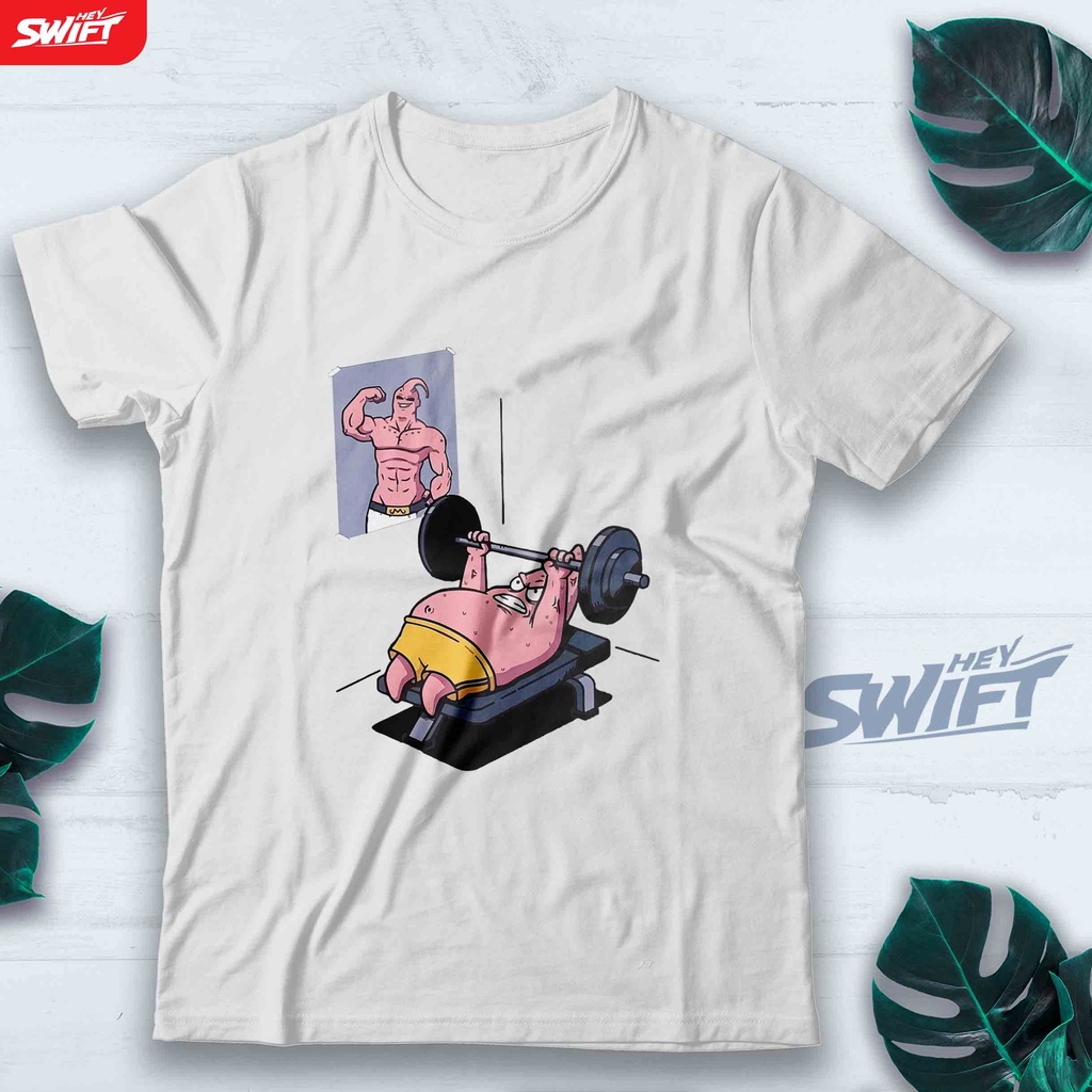 Jual KAOS Majin Buu vs Patrick - Gym fitness workout diet TSHIRT BAJU ...