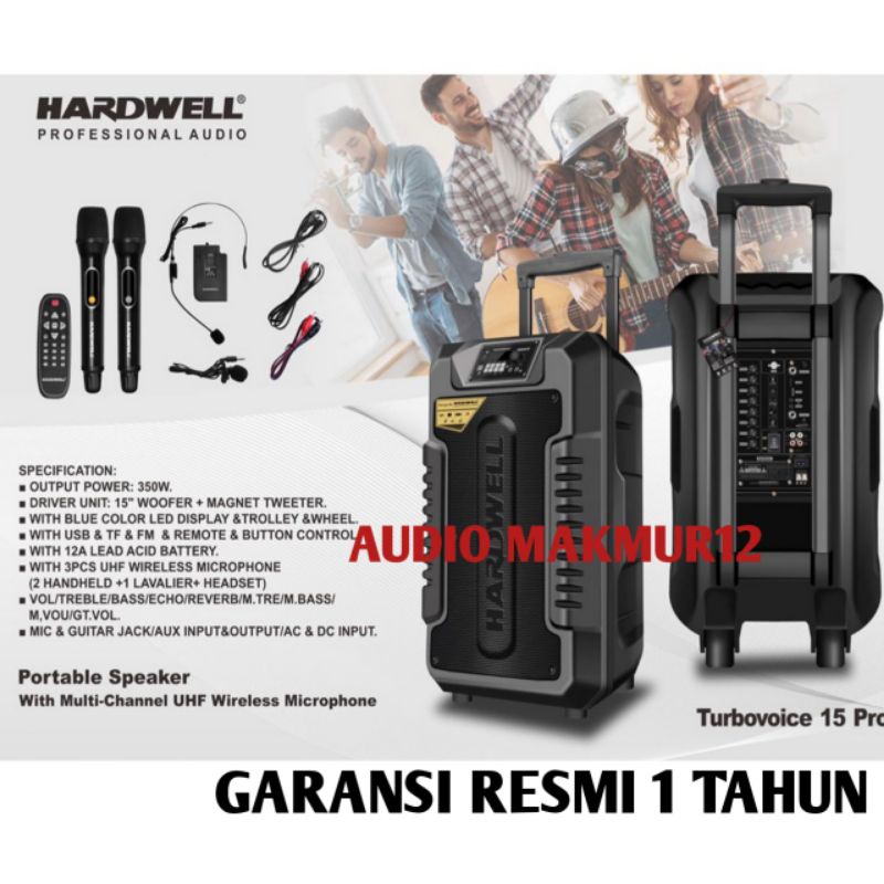 Jual Portable wireless meeting HARDWELL TURBOVOICE 15 PRO (15 inch ...