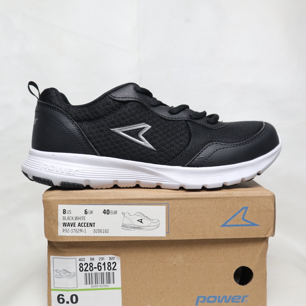 Jual Power Wave Accent Sepatu Sneakers Pria Original Black White ...