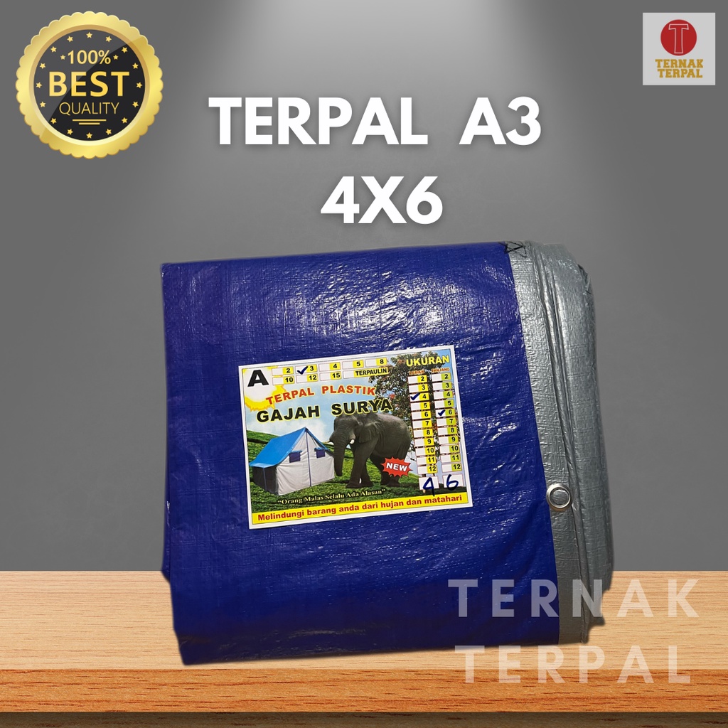 Jual Terpal Plastik A3 4x6 Gajah Surya PROMO BARU MURAH | Shopee Indonesia