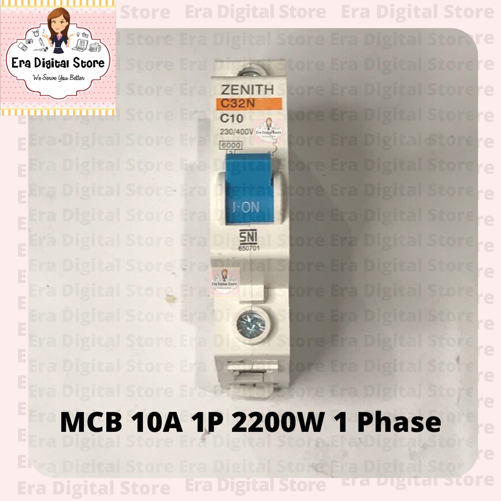 Jual MCB 10A 1P 2200W 1 Phase 1Ph dengan Spesifikasi sesuai standarad SNI | Shopee Indonesia