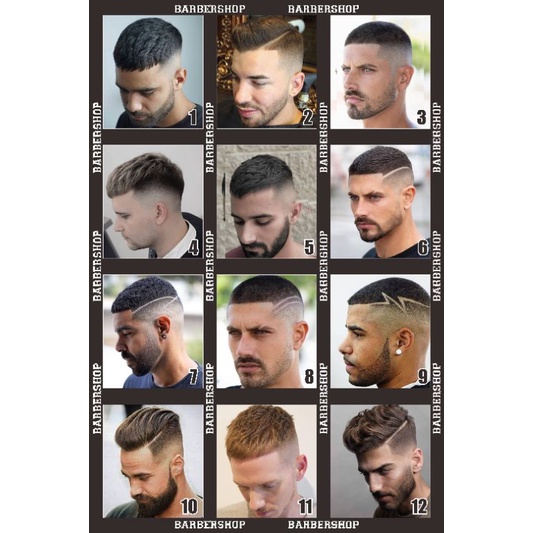 Jual Poster barbersop / poster pangkas rambut / model rambut terbaru ...