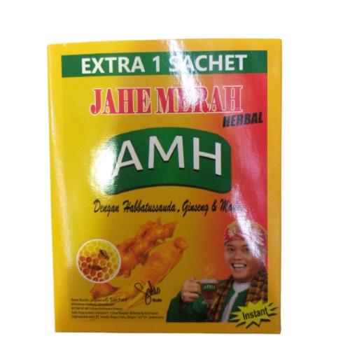 Jual 1 BOX Jahe Merah AMH Minuman HERBAL Tradisional Isi 5 Sachet + 1 ...