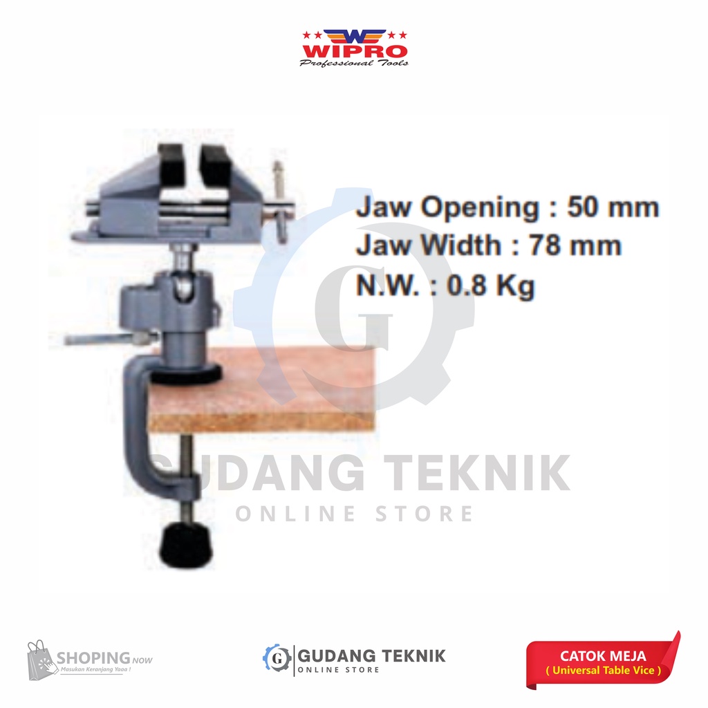 Jual Catok Meja Serbaguna 50mm WIPRO CMS-50 / Tanggem Ragum Meja ...
