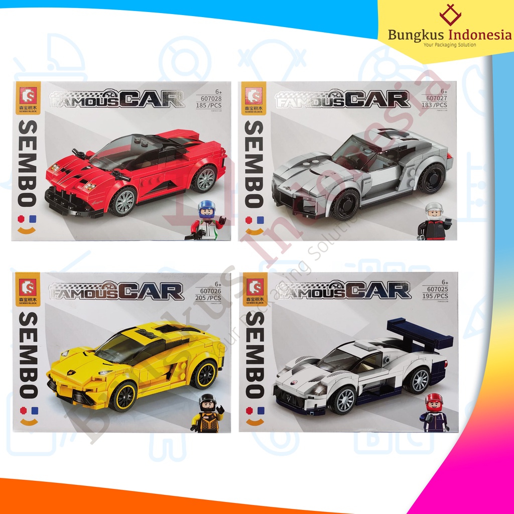 Jual Mainan Anak Edukasi Kreatif Bricks Mobil Seri Racing Super Famous ...