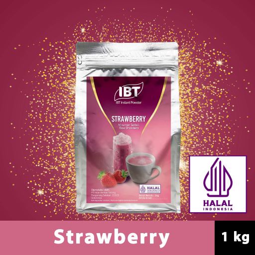 Jual Bahan Minuman Bubuk Rasa Strawberry. Stroberi Instant IBT Drink ...