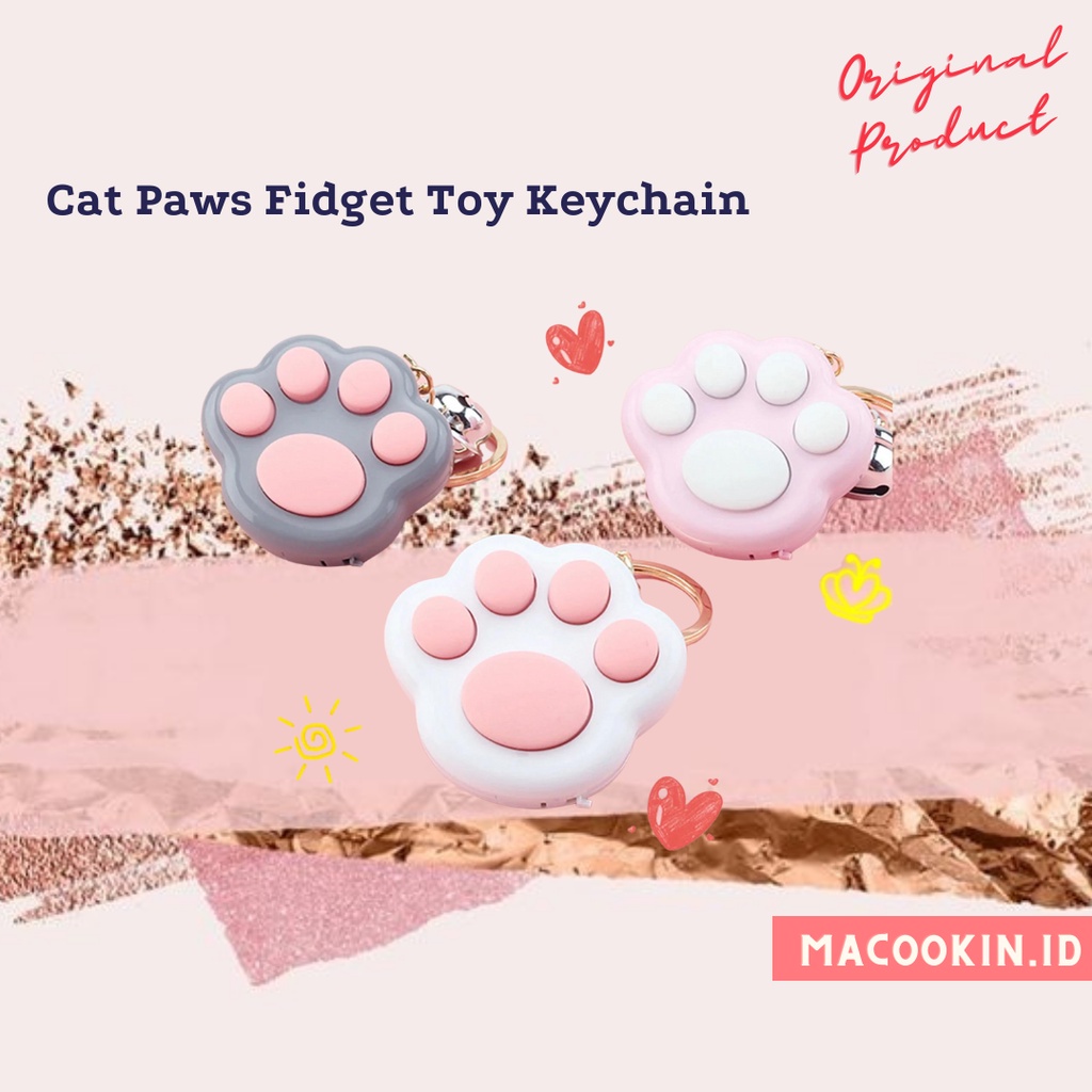 Jual Mainan Fidget Cat Paws Jennie Keychain Gantungan kunci telapak ...