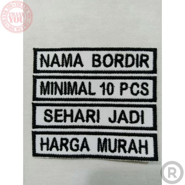 Jual Bed nama dada , namd tag , nama bordir , emblem nama , nama untuk ...