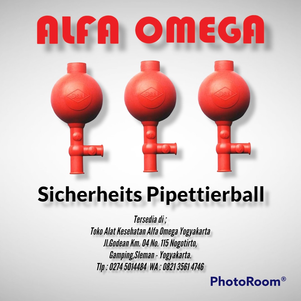 Jual Safety Pipette Filler Pipet Bulb Rubber Bola Hisap| DNN D&N ...