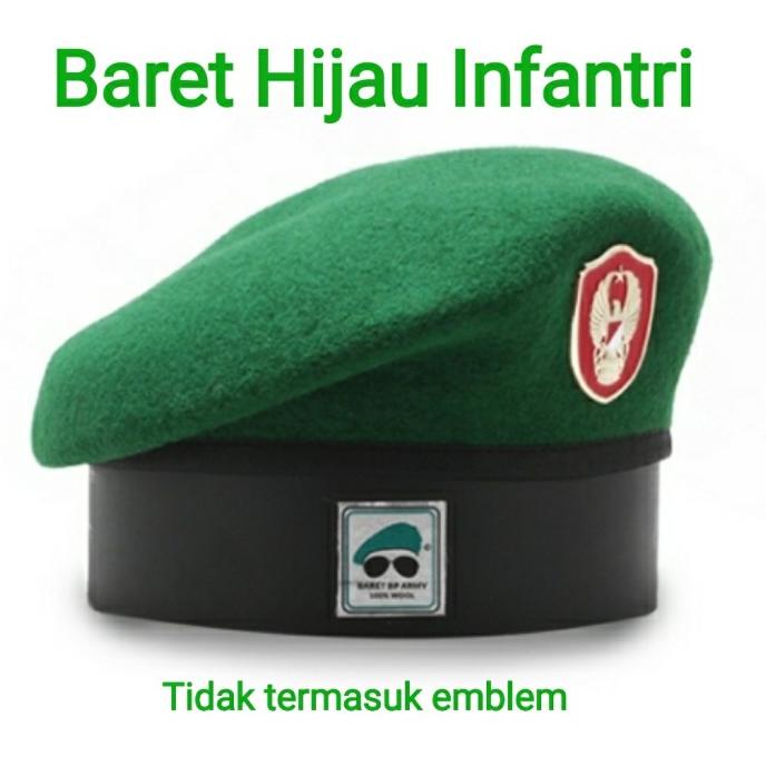 Jual BARET INFANTERI - BARET TNI - BARET HIJAU INF - BARET KACAMATA ...