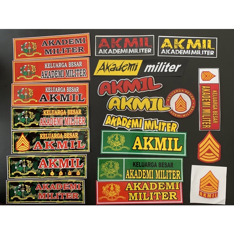 Jual Sticker Stiker Akademi Militer AKMIL Taruna TNI untuk Mobil Motor ...
