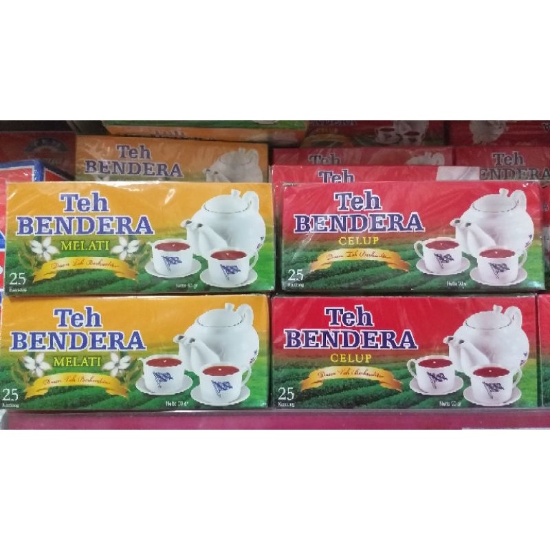 Jual Teh bendera celup/melati 25s | Shopee Indonesia