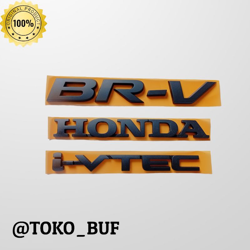 Jual Emblem Tulisan Honda BRV Bagasi Belakang Komplit Hitam doff ...