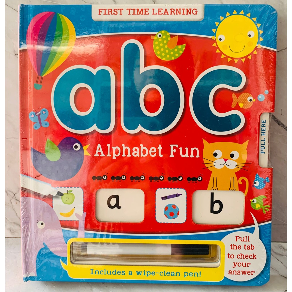 Jual First Time Learning abc Alphabet Fun wipe clean pen | Shopee Indonesia