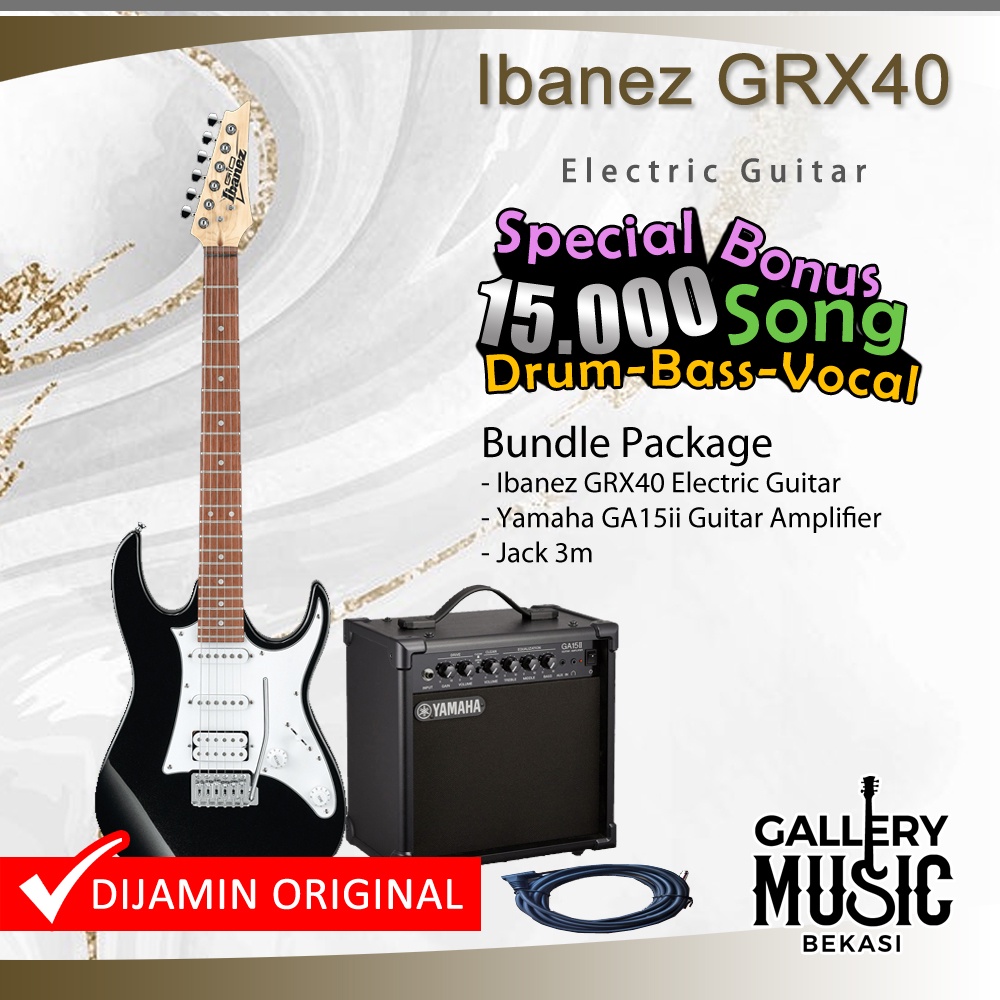 Jual Ibanez GRX 40 Gitar Elektrik Bundle Ampli Original/ GRX40 - GA15II | Shopee Indonesia